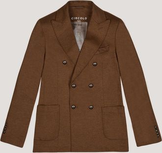 Circolo 1901 Virgin wool double-breasted jacket, Argan C08, 48, Man