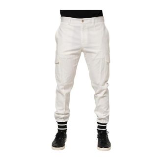 Dolce & Gabbana Cargo Skinny Jogger Hose - - Trousers - Herren - Wei&szlig; - L
