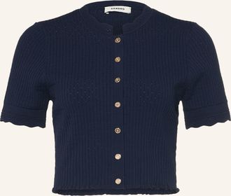 Sandro Sandro Strickjacke Mit R&uuml;schen blau