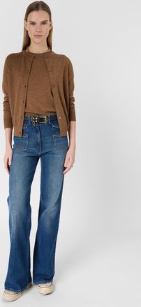 Gerard Darel Gilet en laine m&eacute;rinos fine - ESTELLE - Camel