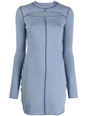 Diesel robe courte &agrave; d&eacute;coupes - Bleu