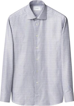 Eton Chemise King Twill &agrave; Carreaux Audacieux - Homme - Chemises - Bleu - Taille: 5XL