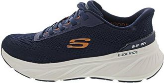 Skechers Homme Edgeride Erlson Basket, Navy Knit/Orange PU, 48.5 EU