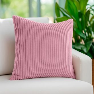 Heimtexland Cozy Kord Kissenbezug Kuschelkissen weich und flauschig Sofakissen Cord Dekokissen 45x45 cm Deko Geschenkidee Einzug Kissenh&uuml;lle Typ767 Rosa