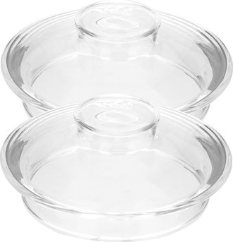 NUOBESTY Glasdeckel 2 St&uuml;ck f&uuml;r Teekessel Ersatzdeckel 9cm Durchmesser Transparent mit Glatter Kante f&uuml;r Haushalt und Outdoor