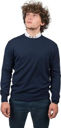 DALLE PIANE CASHMERE Col Ras du Cou 100% Cachemire, Made in Italy - Homme, Couleur: Bleu, Taille: XL