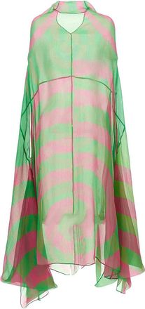 Dries Van Noten Knielanges Kleid - Gr&uuml;n