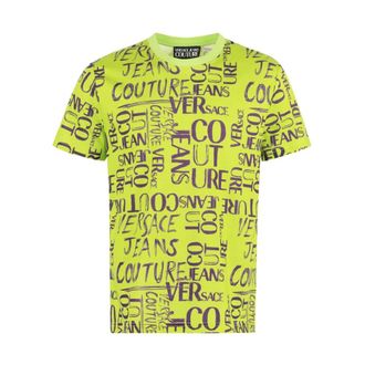 Versace Jeans Couture T-shirt &agrave; imprim&eacute; int&eacute;gral - Homme - Tops - Vert - Taille: 2XL