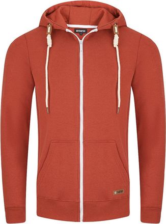 Riverso Sweatjacke Herren mit Kapuze Reißverschluss Regular Fit RIVThilo Kapuzenjacke Rot 4XL, Größe:4XL, Farbe:Dark Red