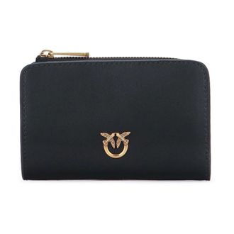 Pinko Pinko, Femme, Accessoires, Noir, Taille: ONE Size Mini Wallet Vitello Seta