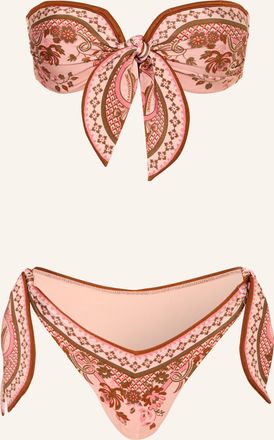 Zimmermann Bandeau-Bikini Aster pink