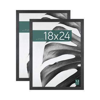 MCS 63828 Studio-Galerierahmen, Holzmaserung, 68,6 x 101,6 cm, 2 St&uuml;ck 2er-Pack 18x24 Inch Schwarz Holz-Optik