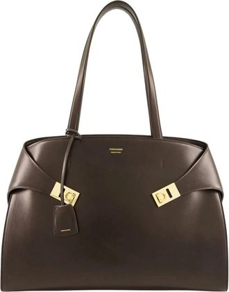 Ferragamo Homme, Sacs, Brun, Taille: ONE Size Sac Cabas Hug
