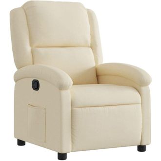 vidaXL Fauteuil inclinable cr&egrave;me tissu Vidaxl
