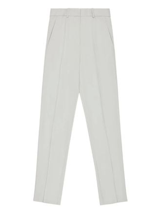 Bally pantalon en laine &agrave; chevilles zipp&eacute;es - Gris