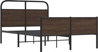 vidaXL Bettgestell ohne Matratze 120x190 cm Braun Eichen-Optik Vidaxl