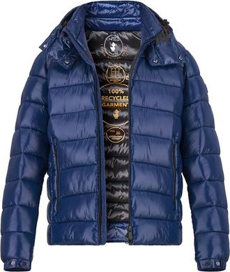 Save The Duck Herren Steppjacke grün Mikrofaser unifarben