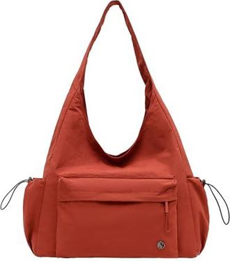 Generic Sac &agrave; bandouli&egrave;re polyvalent en nylon tendance pour femme, shopping, voyage, quotidien, Rouge, 400.00x250.00x150.00mm/15.75x9.84x5.91inch