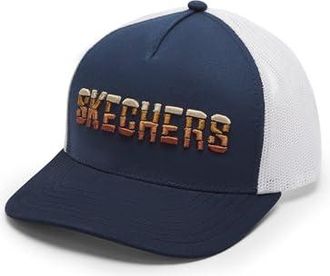 Skechers Washed Triple S Hat Casquette de Baseball, Charbon, Taille Unique Mixte