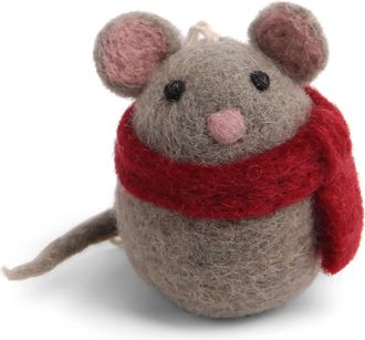 &Eacute;n Gry & Sif Weihnachtsanh&auml;nger Baumschmuck Maus mit Schal Filz