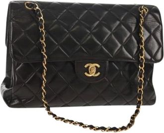 Chanel Sac bandouli&egrave;re en cuir Pre-owned - Femme - Pre-owned - Noir - Taille: ONE Size