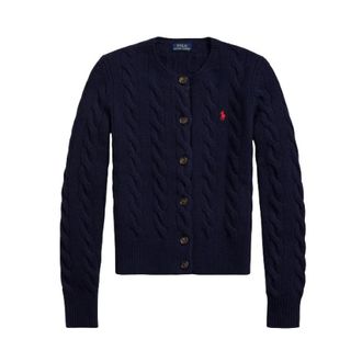 Polo Ralph Lauren Twisted Cashmere Woll-Cardigan - - Knitwear - Damen - Blau - S