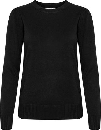 Saint Tropez Femme, Pulls, Noir, Taille: 38 FR Pull Noir au Design Simple