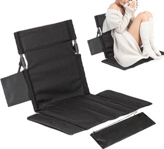 Generic M&ouml;bel f&uuml;r Bodensitze - Klappbarer Rahmen mit Lendenwirbelst&uuml;tze und Stauraum, kompakter Klappstuhl, Outdoor-Ausr&uuml;stung | Ideal f&uuml;r Trekking, Reisen, L