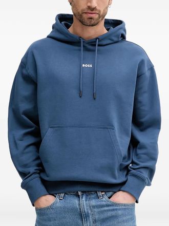 BOSS hoodie à logo imprimé - Bleu