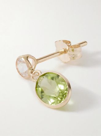 Loren Stewart Sunny Einzelner Ohrring Aus 14 Karat Gold Mit Diamant Und Peridot