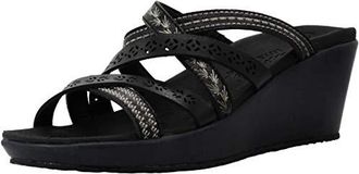 Skechers Femme Beverlee-Tiger Posse Sandale cale, Noir, 39 EU