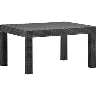 vidaXL Table de jardin Anthracite 58x58x41 cm pp Rotin