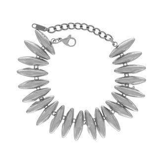 Dansk Copenhagen Femme, Accessoires, Gris, Taille: ONE Size Passion Waterproof Herringbone Statement Bracelet