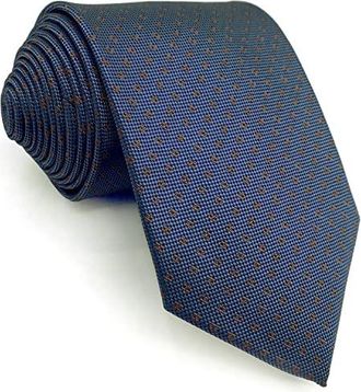 Shlax & Wing Cravates pour Homme Bleu à Pois Business pour Veste de Costume Extra Longue 160cm