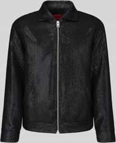 HUGO BOSS Bomberjacke mit gl&auml;nzender Strukturoptik