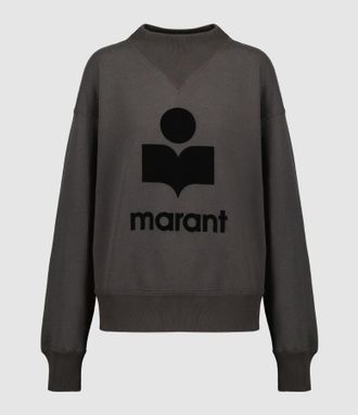 Isabel Marant Sweatshirt Moby Coton Noir Délavé