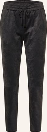 Juvia Hose Im Jogging-Stil In Lederoptik grau