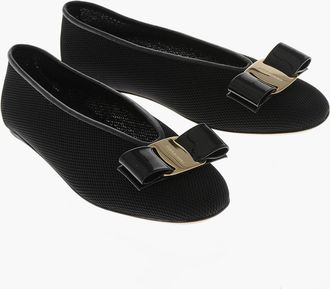 Ferragamo Ballerinas VANNA aus Leder mit Satin-Effekt Salvatore Ferragamo
