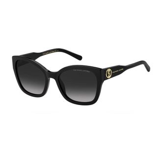 Marc Jacobs Klassische quadratische Sonnenbrille mit goldenen Metalldetails - - Accessories - Damen - Schwarzk - 54 MM