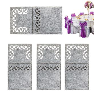 Generic Weihnachtsbesteck Besteckhalter, Weihnachtsbestecktaschen rechteckig, Weihnachtsmesser und Gabeltasche f&uuml;r rustikale Hochzeit Weihnachtsfeier Tischdek