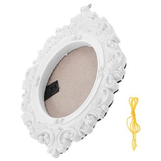 NUOBESTY Weihnachtsbaum Fotorahmen 3D Gepr&auml;gter H&auml;ngender Bilderrahmen Wei&szlig; Vintage Christbaumschmuck f&uuml;r Wand und Tischdekoration