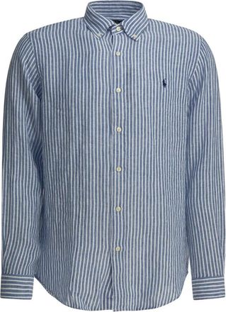 Polo Ralph Lauren Homme, Chemises, Bleu, Taille: M Chemise en lin ray&eacute;e