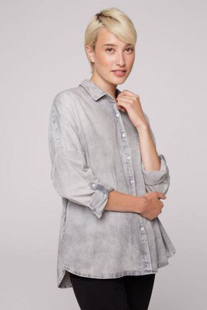 soccx Jeansbluse im Turn-Up-Look
