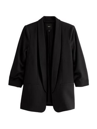 Next Femme Blazer d&eacute;contract&eacute; &agrave; Manches fronc&eacute;es Noir 48