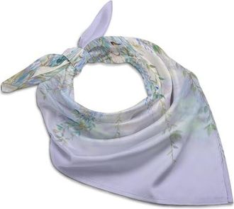 Generic Wisteria Vines Écharpe carrée légère en soie violette pour cheveux respirante Cadeau pour homme et femme, multicolore, 46x46cm