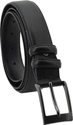 Sergio Tacchini Ceinture homme en cuir v&eacute;ritable, boucle sans nickel pouvant &ecirc;tre raccourcie (Noir A Couture, 115 cm (TG 50-52))