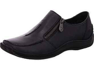 Rieker Mocassins pour Femmes L1780, Pointure:37 EU, La Couleur:Noir