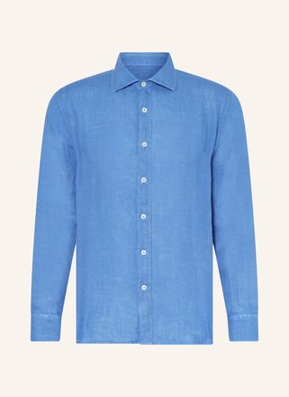 120% Lino 120%Lino Leinenhemd Slim Fit blau