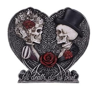 Nemesis Now Spardose Till Death Do Us Teil, 17,1 cm, Grau