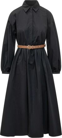 Max Mara Femme, Robes, Bleu, Taille: 40 FR Longue Robe Chemise en Popeline